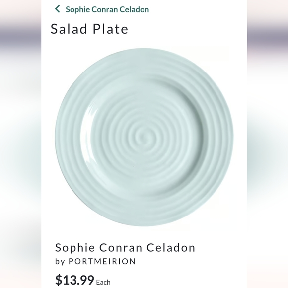 Portmeirion | Dining | 4 Sophie Conran Portmeirion Pale Blue Celadon ...